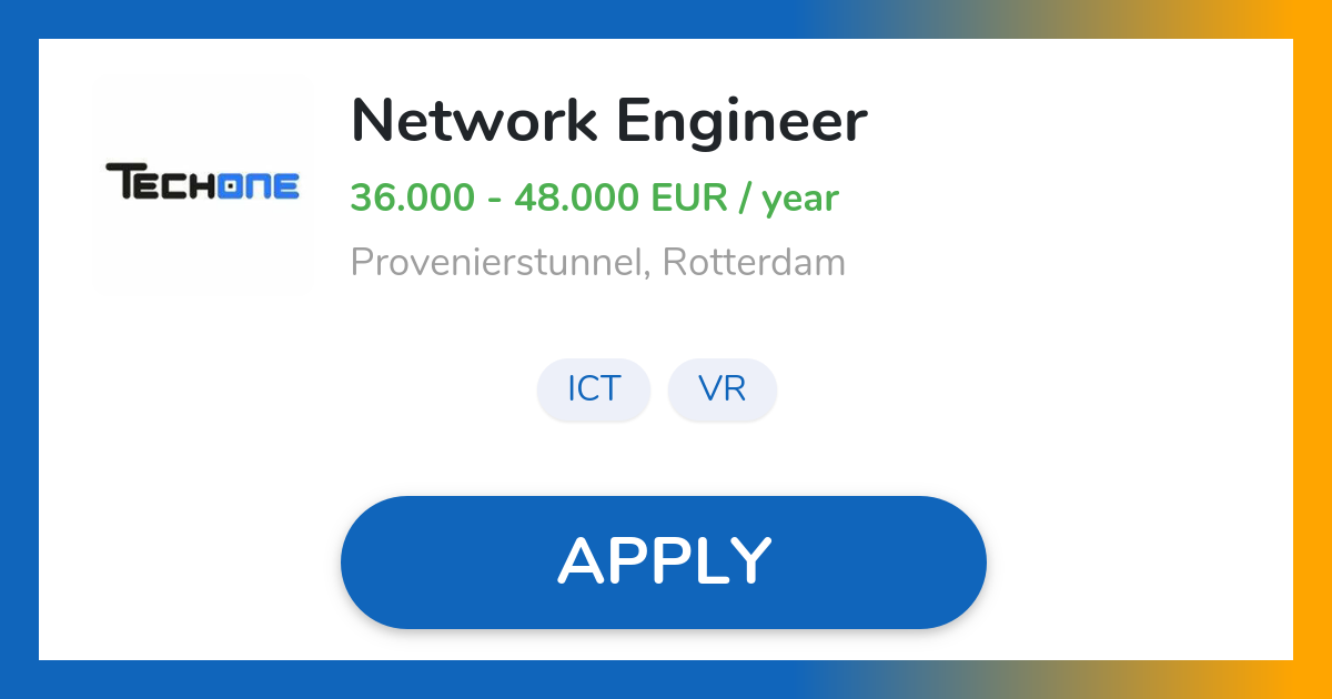 Network Engineer Job in Rotterdam | Infopact