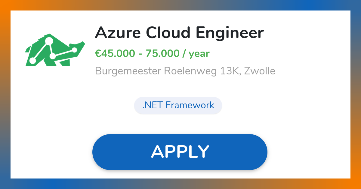 Azure Cloud Engineer Job in Zwolle | Arcady